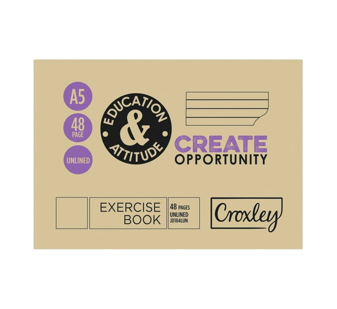 Croxley A5 Exercise Book Unruled 48-Page | Makro