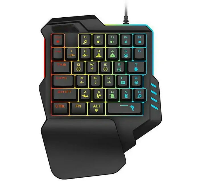 Andowl 35 Key RGB Mechanical Keyboard One-Handed UltraSonic Wired USB ...