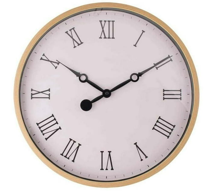 Marco Analog 40 cm X 40 cm Wall Clock (Beige, With Glass, Standard) | Makro