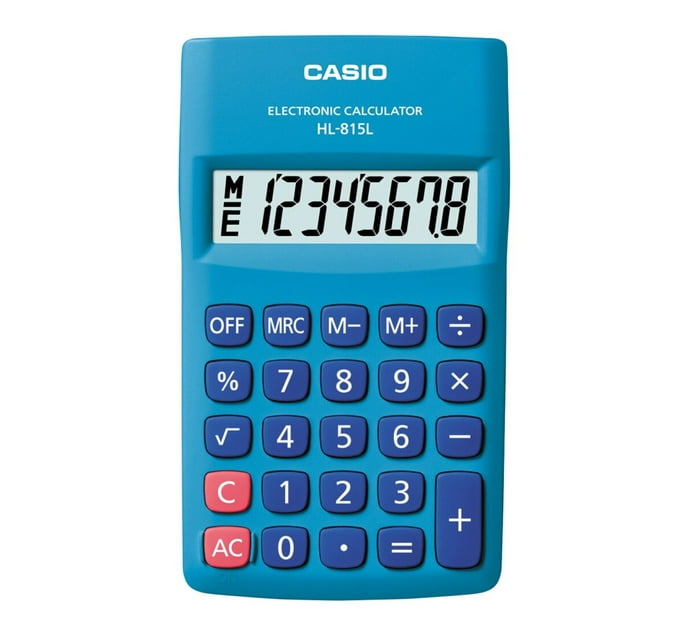 Buy Casio Hl-815l-bu Blue 8 Digit Pocket Calculator in Bulk | Makro ...