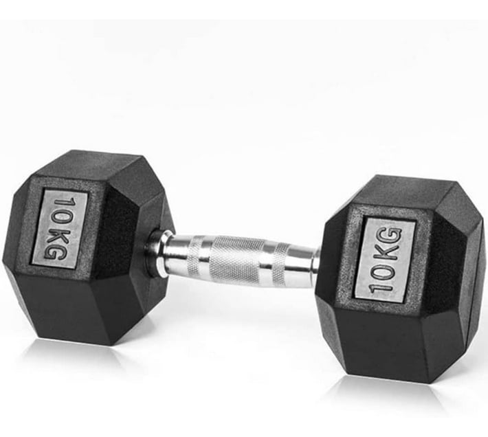 Generic F18-5-3 Rubber Hex Dumbbells (10 kg) | Makro