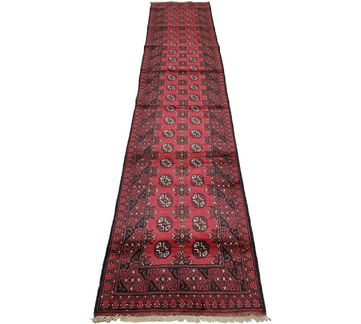 Quality Persian Rugs Red Wool Runner (77 cm, X 375 cm, Rectangle) | Makro
