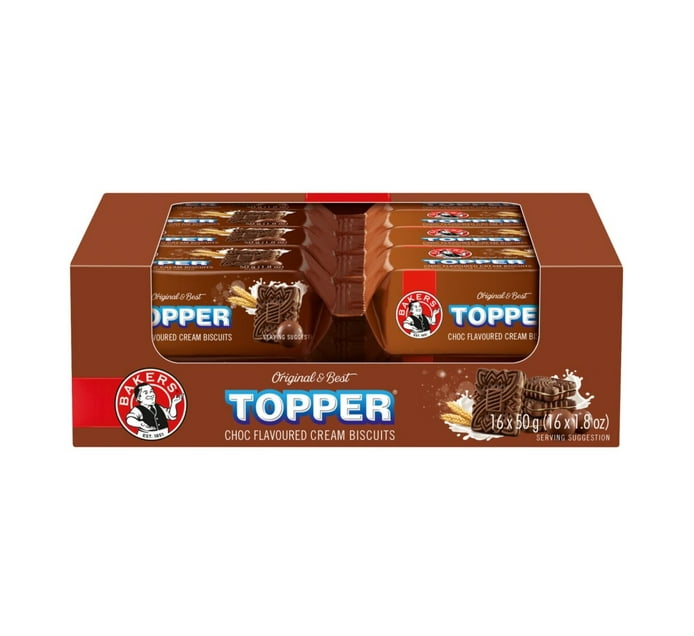 Bakers Topper Biscuits Chocolate (16 x 50g) | Makro
