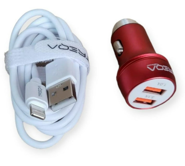 Treqa v5.0 Car Bluetooth Device with Car Charger (Multicolour) | Makro