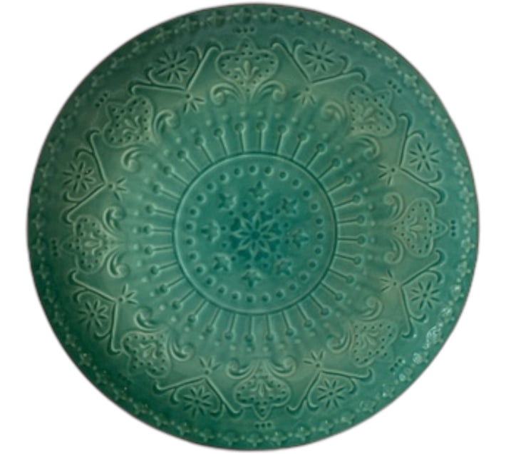Crockery Centre Plate 26.5cm Embossed Reactive Dinner Plate (Pack of 6 ...