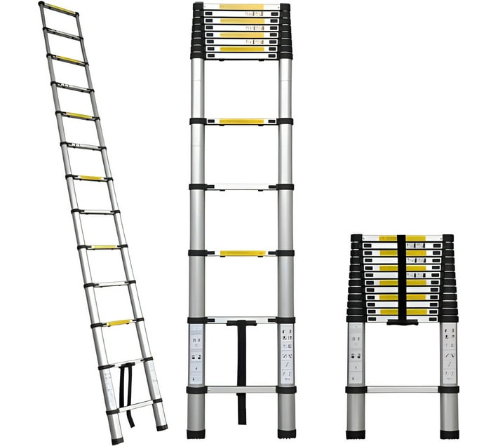 MHC The aluminum telescopic ladder can be folded 6.3M without repeating ...