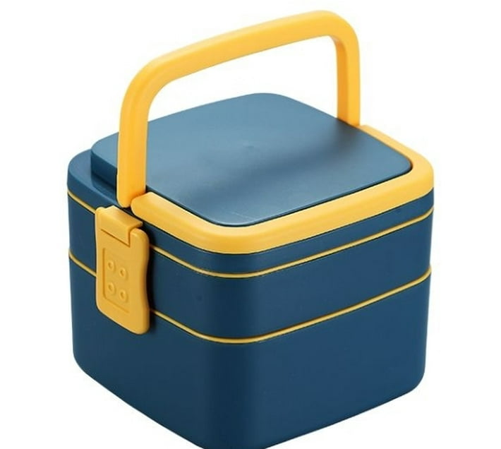 SM Portable 2-Tier Square Shape Leak-Proof Lunch Box With Handle 1 ...
