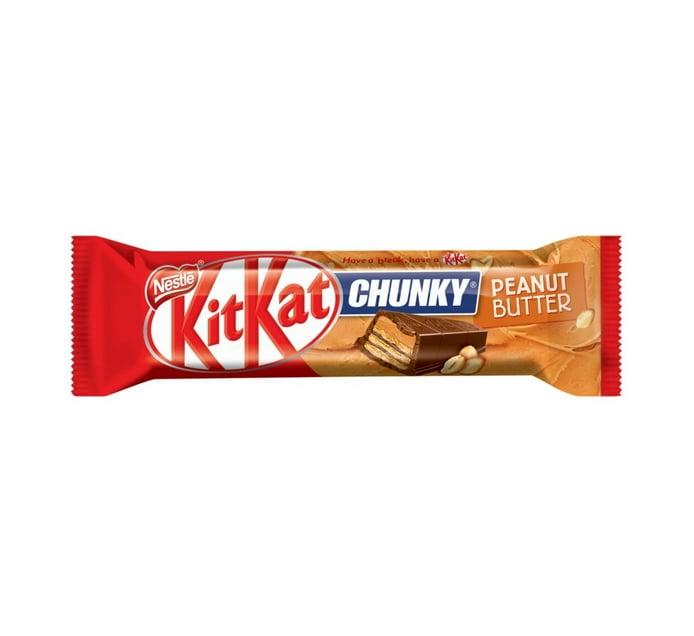Nestle Kit Kat Chunky Chocolate Bars Chocolate Peanut Butter (24 x 42g ...