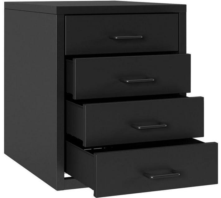 Steel Furniture Warehouse Steel Desk Organizer 4 Drawer Desktop Storage ...