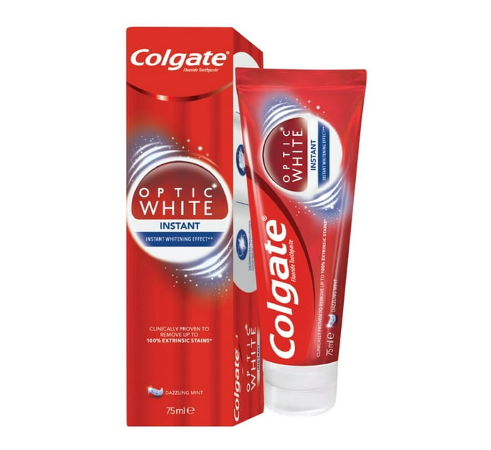 Buy Colgate Toothpaste Optic White Instant (12 x 75ml) in Bulk | Makro ...