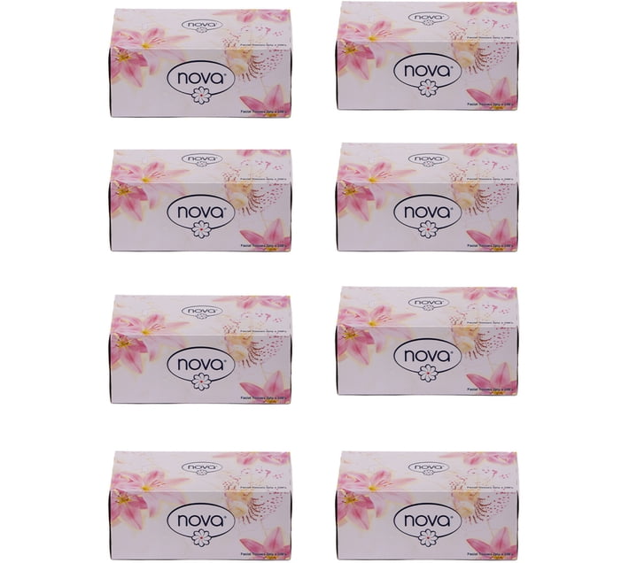 Buy Nova Tissue Facial tissues 2plyx200's Facial Dry Tissue (Pack of 8 ...