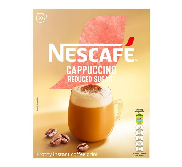 Nescafe Cappuccino Reduced Sugar (20 x 12.5g) | Makro