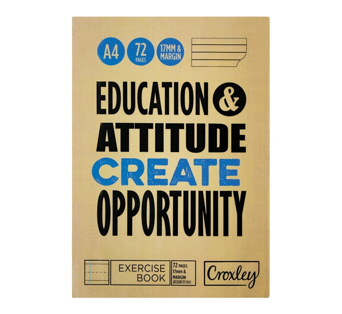 Buy Croxley Exercise Book A4 Notebook Irish Margin Brown 72 Pages in ...