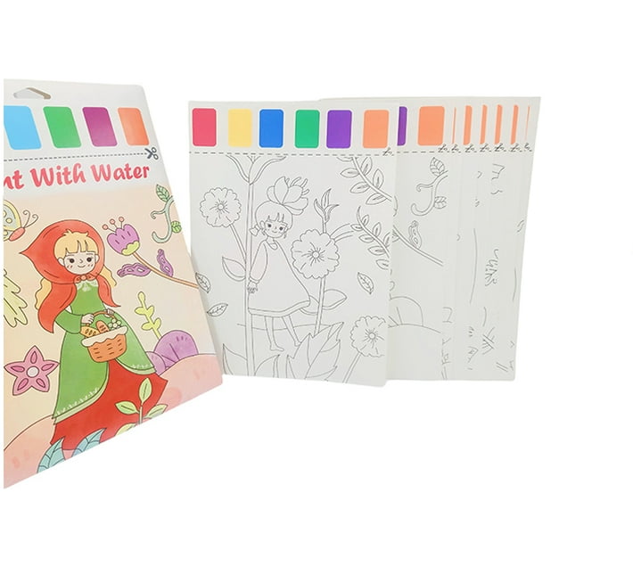 Paint with water Watercolor Painting Coloring Paper Card with Paint ...