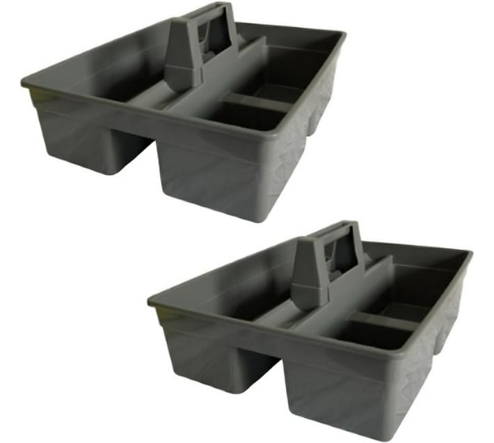 Better Buys Multi-Purpose Carry Caddy Shelf Organizers (Grey, Plastic ...