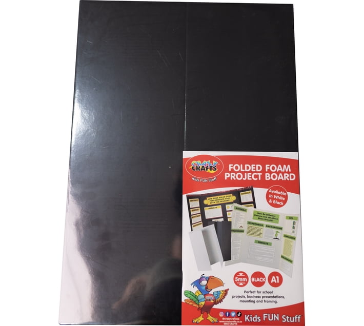 Crazy Crafts Folded Foam Project Board Black A1 School Set () | Makro