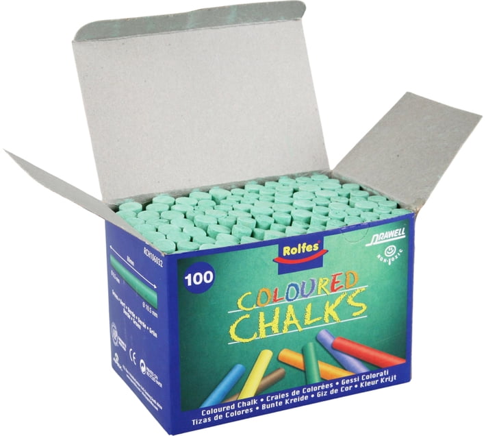 Rolfes Drawell Chalk, Soft Coloured, Green, Conical, 100's Coloured ...
