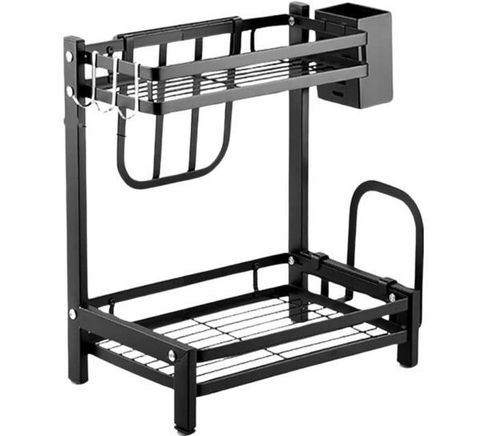 Generic TT-18 Carbon Steel Utensil Kitchen Rack (Black) | Makro