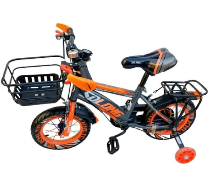 Ashcomonline Grey And Orange Bicycle For Kids 34 inch (Single Speed ...