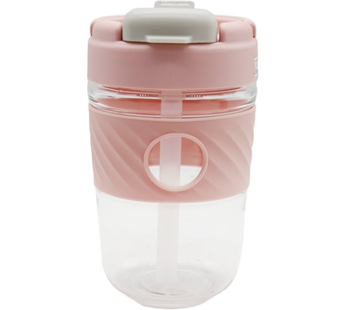 Generic Two Way Clip Water Travel Cup With Handle 450 ml Bottle (Pack of 1, Pink) | Makro