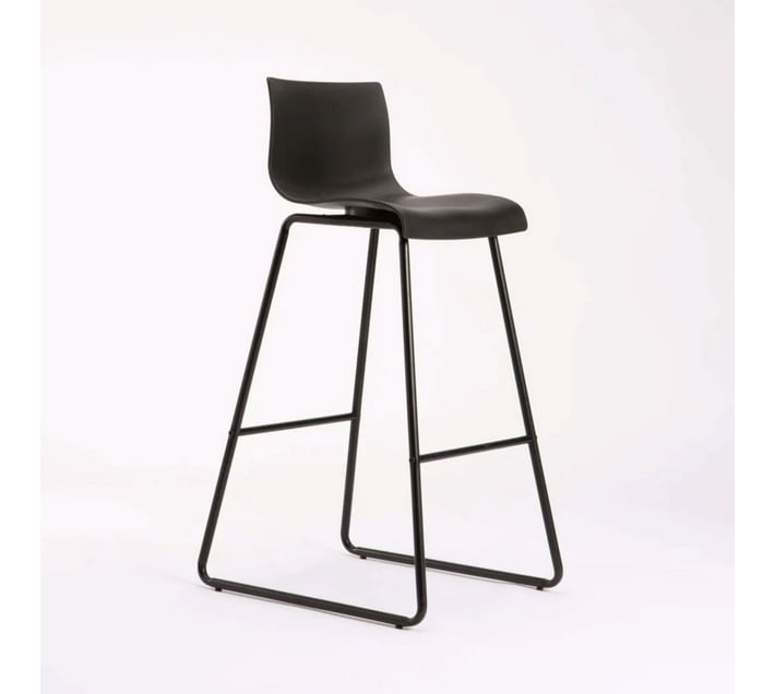 VIVIDITTO Metal Bar Stool (Finish Colour - Black, Knock Down) | Makro