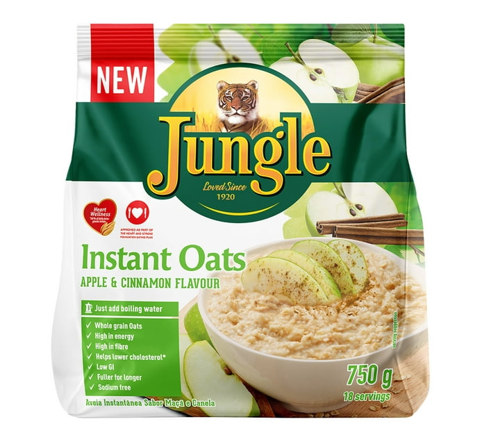 Jungle Instant Oats Apple & Cinnamon (750 g) | Makro