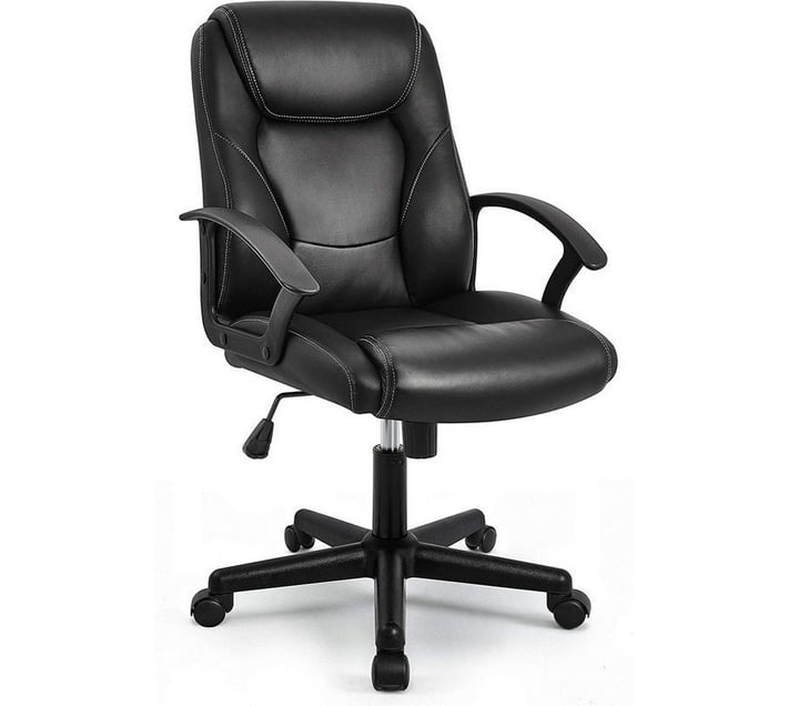 Buy SMTE Home Office Chair Ergonomic Desk Chair Swivel - Black Office ...
