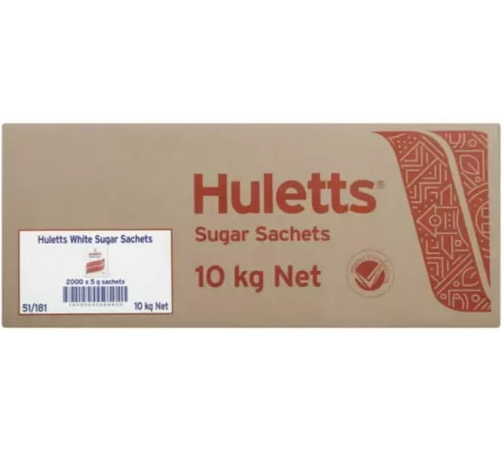 Buy Huletts Sachets 2000 x 5g White Sugar (10 kg, Pack of 2000) in Bulk ...