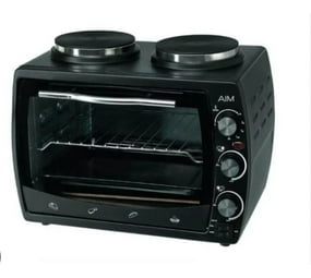 AIM 22L Compact AIM Oven With Two Plates Electric Coil Stove (2 Burner ...