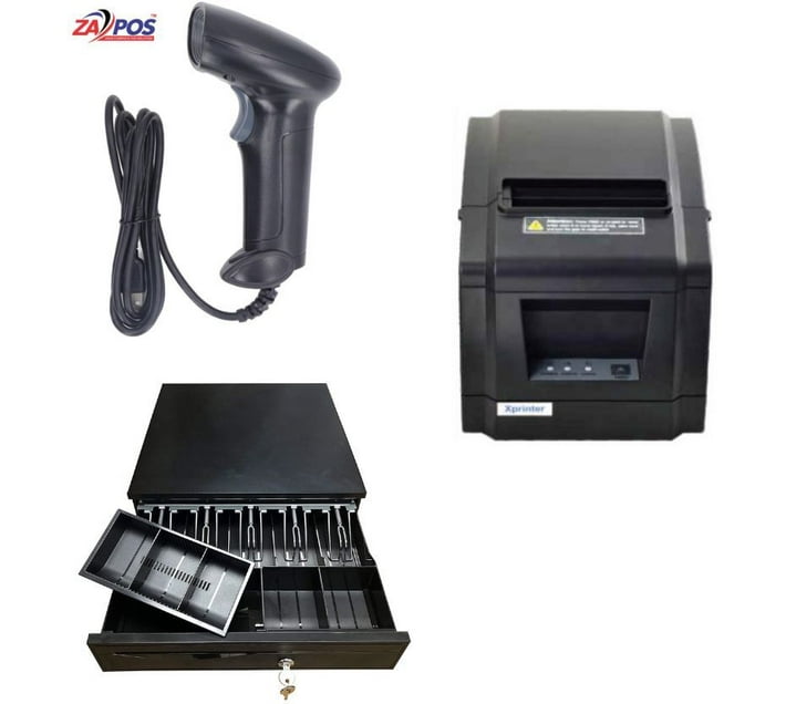 Buy Zapos Retail POS Kit – Barcode Scanner, Cash Drawer & Small Receipt ...