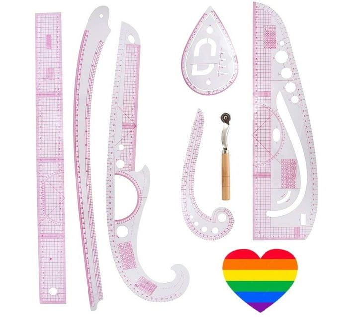 The Good Sport Craft Stationery 7 Piece Clothes Making Rulers Set ...