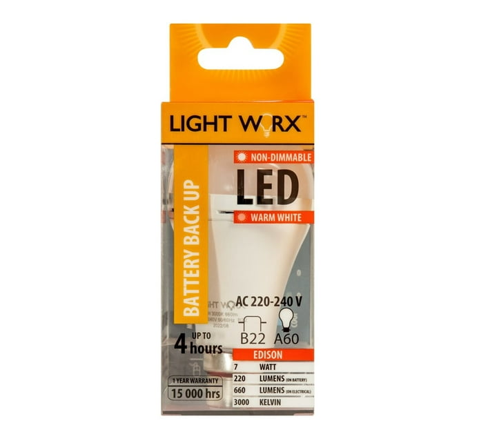 Lightworx 7 W Rechargeable LED Globe | Makro