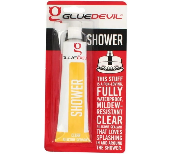 Glue Devil Silicone - 90ml Shower Clear 90 ml Adhesive Tool (Set of 2 ...