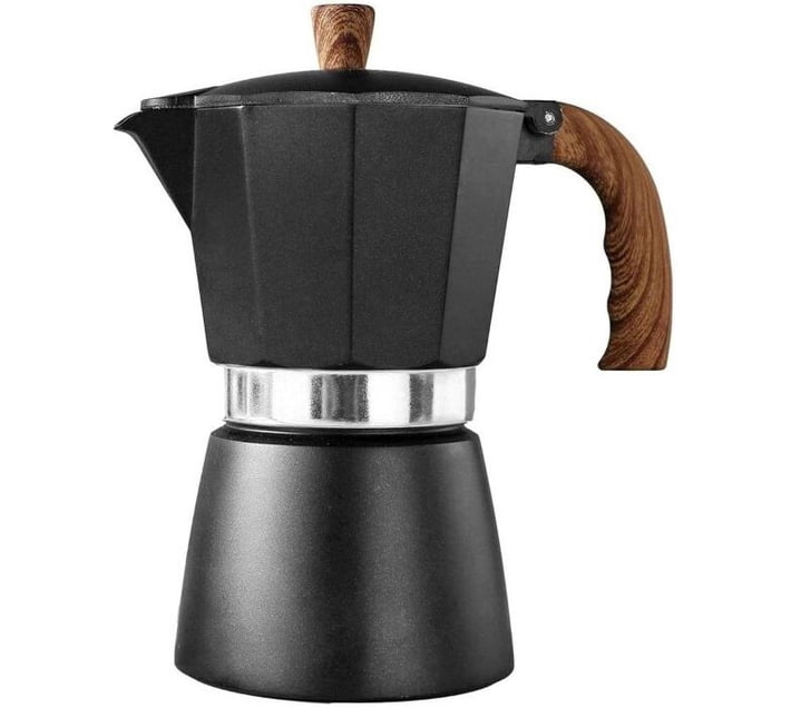 GENERIC 1831518 Moka Coffee Pot 300ml 1 Cup Coffee Maker (Black) | Makro