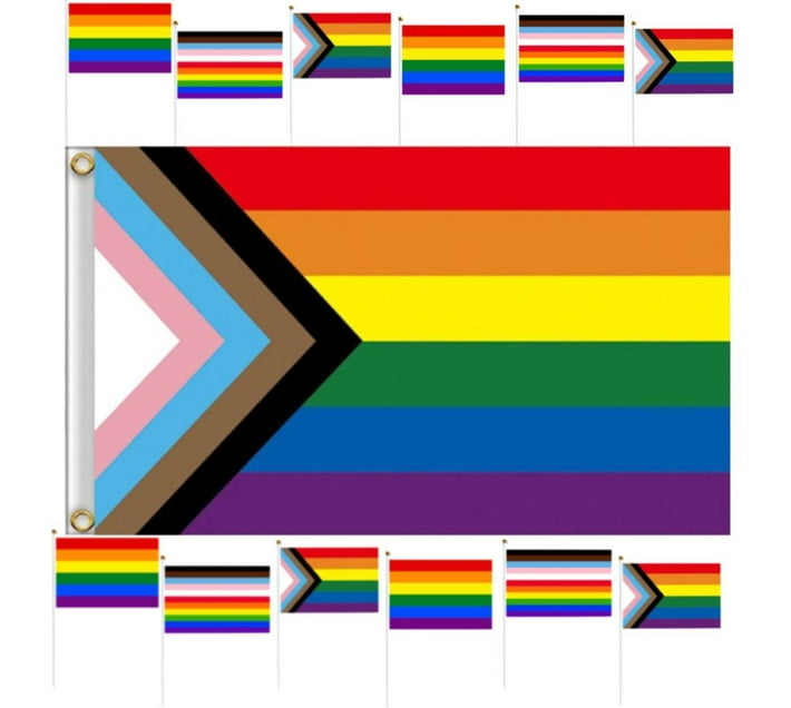 The Good Sport Home Parade Decor All Inclusive LQBTQ Pride Flag With 12 ...