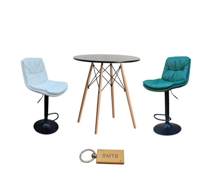 Someones In A Makro Soft Padded Perla Black Based Bar Stool And Black
