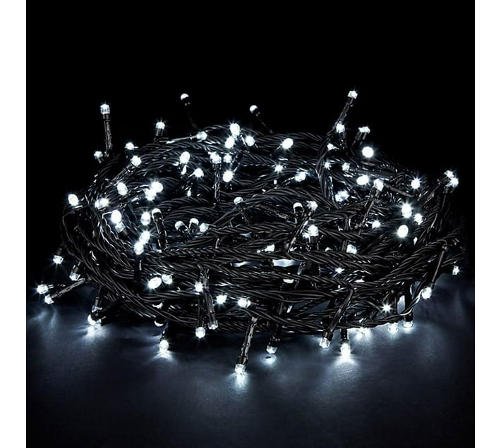 JIEGEG 100 LEDs 10 m White Flickering String Rice Lights (Pack of 1 ...