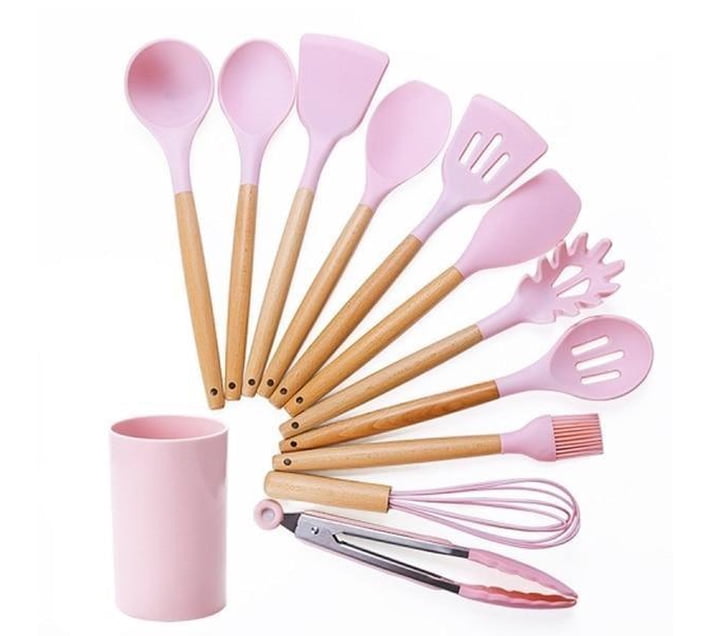Someone’s in a Makro Kitchen Utensils 12 Piece Silicone with Holder ...
