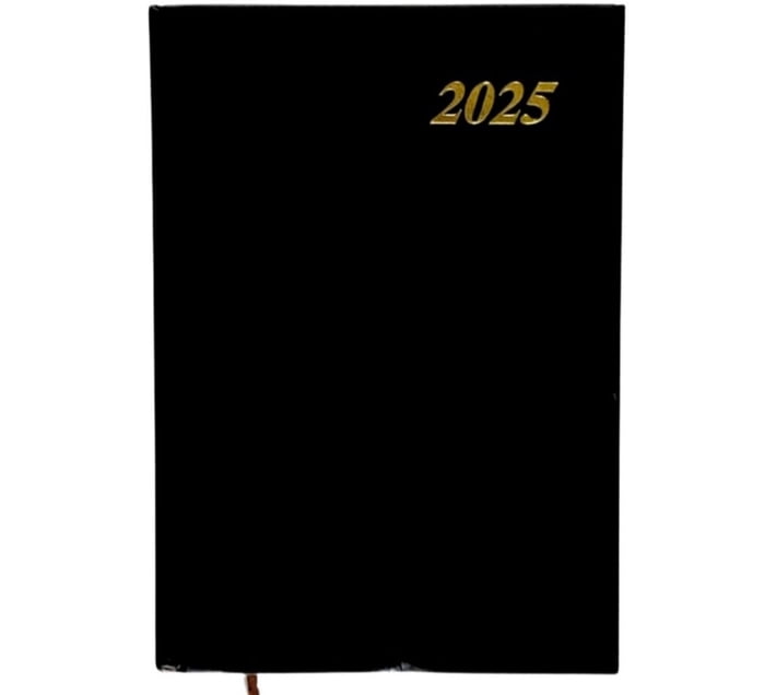 A4 2025 Diary REFI11 A4 Diary Lined Paper (Black) | Makro