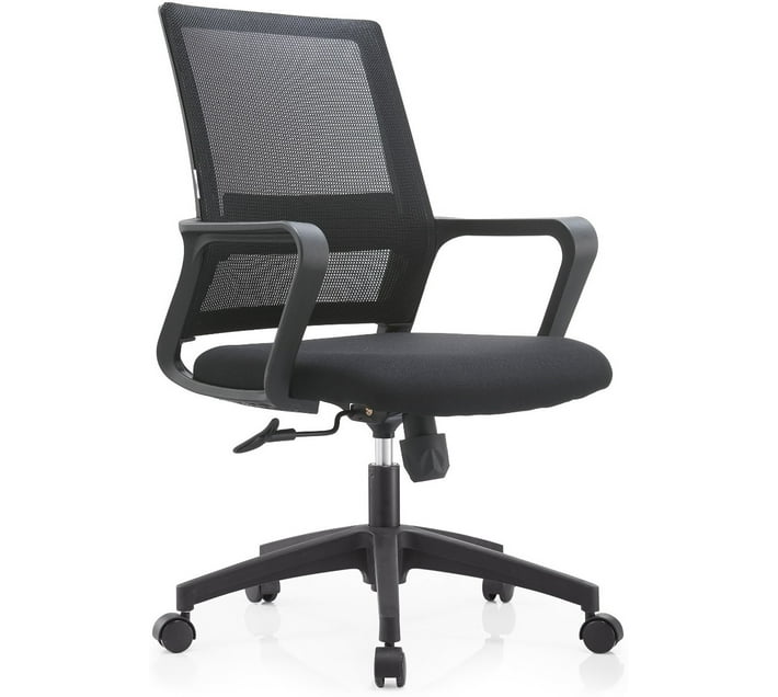 TOCC Antonio Medium Back Office Chair Office Conference Chair (Black ...