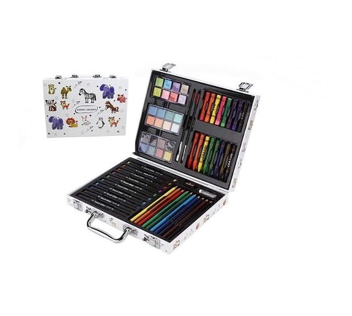 Animal Print Paint and Drawing Art Case Set - 65 Pieces | Makro