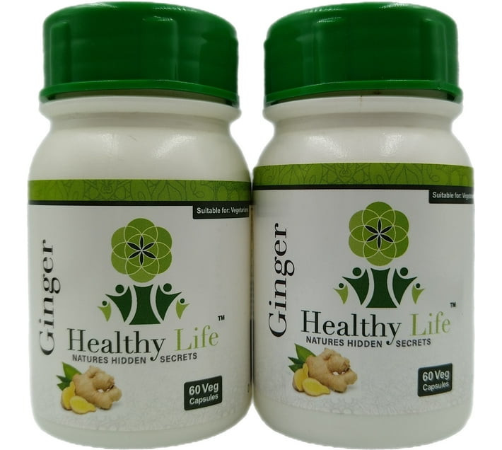 Healthy Life Products Healthy Life - Ginger Capsules 60's x 2 (2 x 120 ...