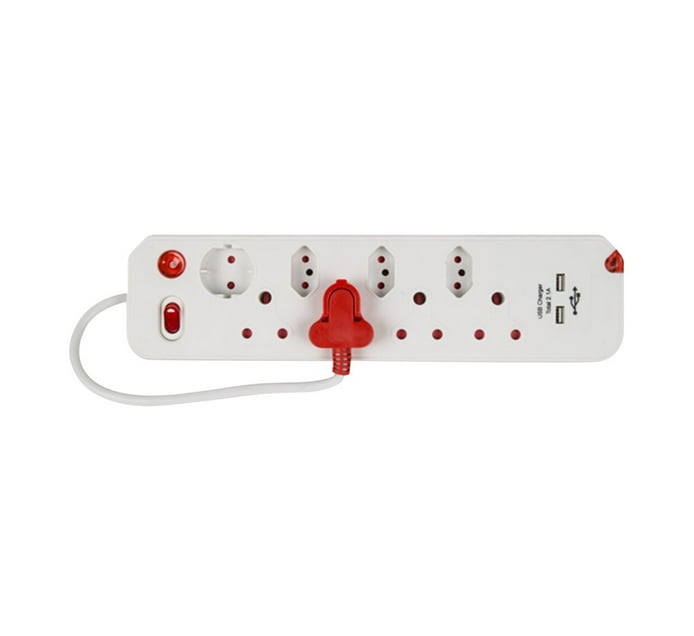 Electricmate 8 Way Surge Multiplug + Usb | Makro