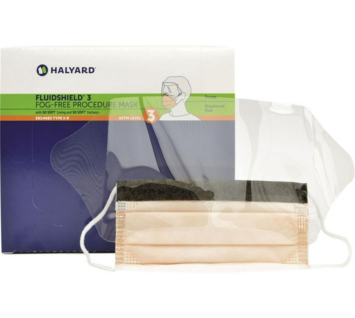 Buy Halyard Fog-Free Mask With Visor (Box of 25 Masks) Halyard Half ...