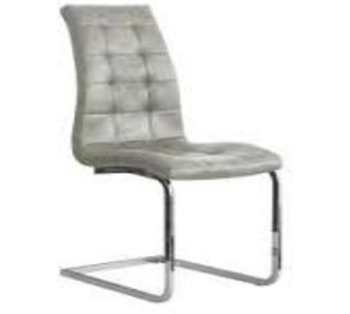 Generic Leather Dining Chair (Set of 1, Finish Colour - Grey) | Makro