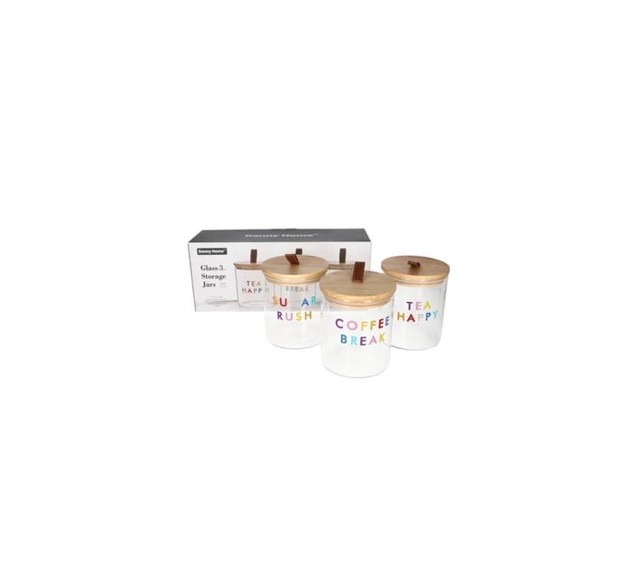 Someone’s in a Makro 3 PCS Tea/Coffee/Sugar Glass Storage Set-750ml Mood