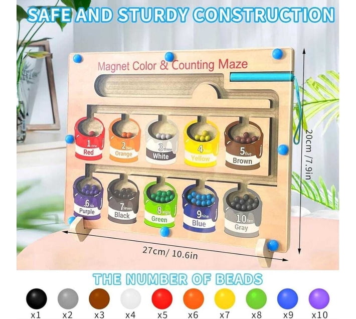 Buy Miss Bliss Imports Toys paint tin colour maze wooden toy 1 pack ...