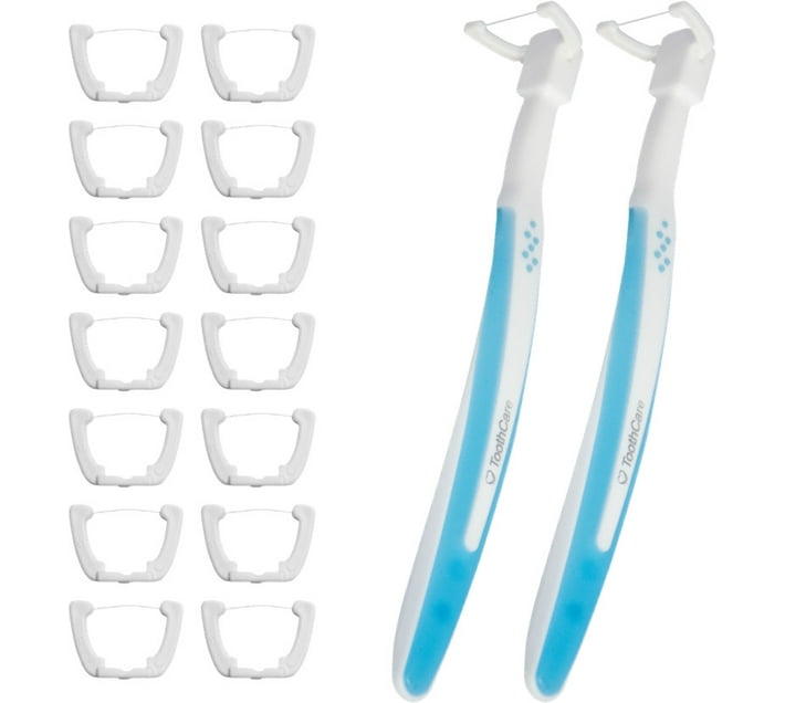ToothCare Floss Pro Dental Floss Stick (White, Pack of 2) | Makro