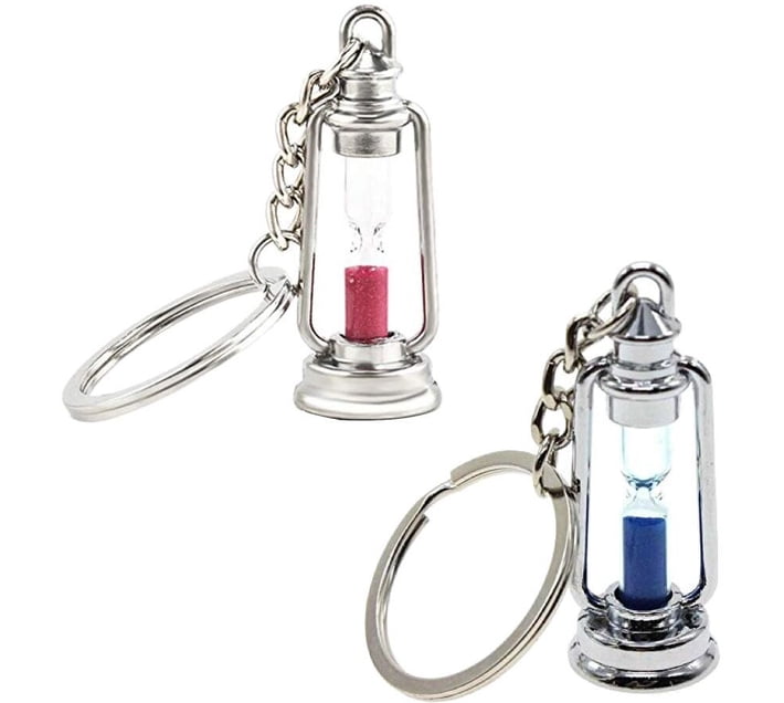 The Good Sport Craft Decor Metal Lantern Keychain Sand Timer Set of 2 ...