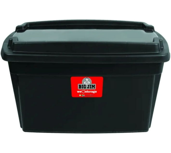 Buy Big Jim 2 x Black Storage Box - 30 Litre Storage Box (30 L, Black ...